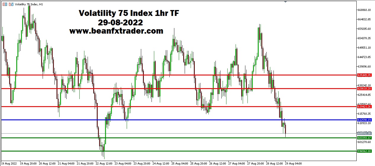 VIX 75 Four Hr TF Pivot 29th Aug, 2022 - FX & VIX Traders Blog